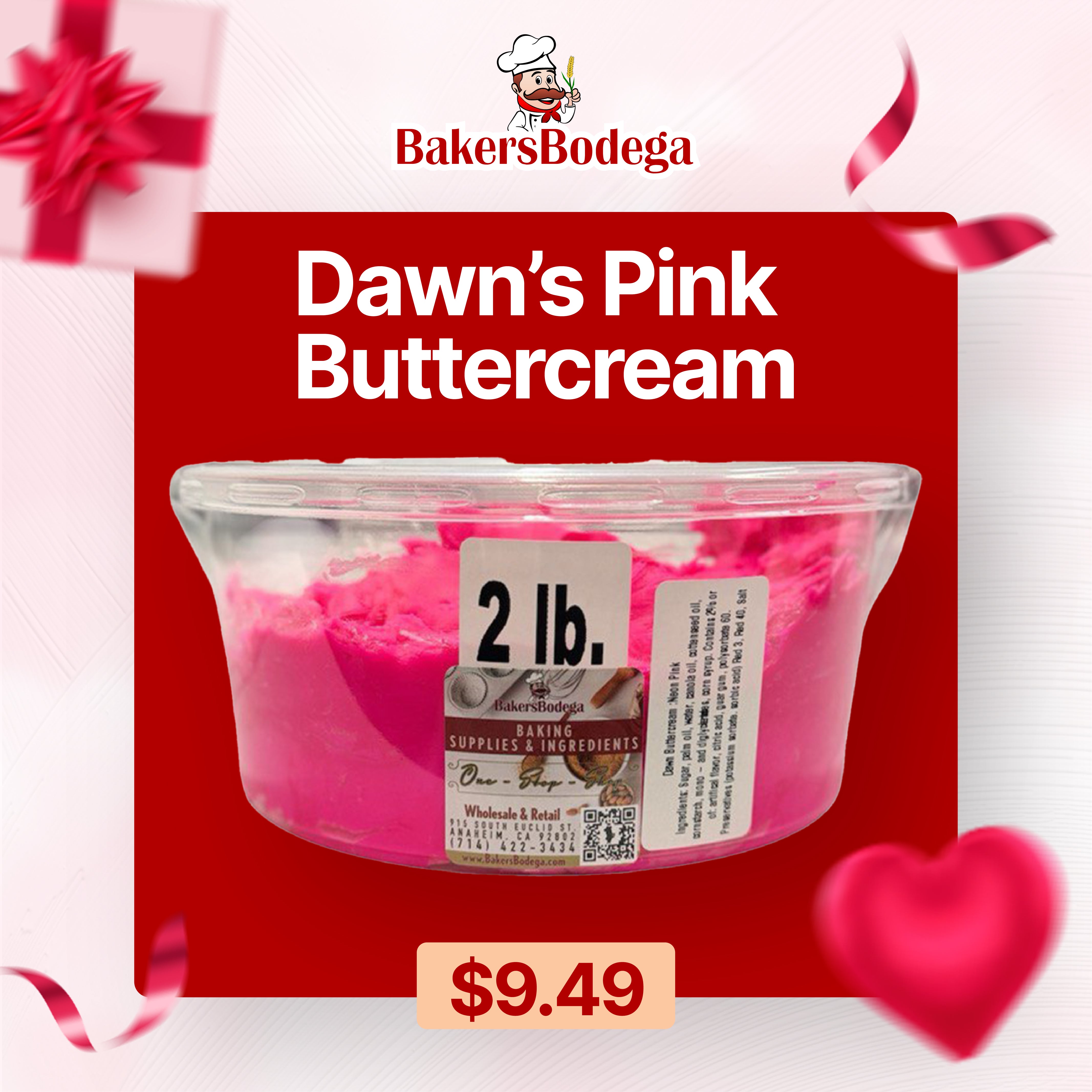 Pink Buttercreme Icing 2lb. by Dawn Foods® | BakersBodega – Baking ...
